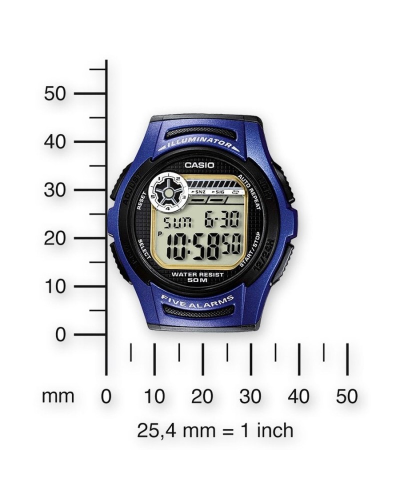 RELOJ CASIO AZUL W-213-2AVES