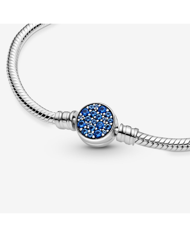 PULSERA PANDORA CLÁSICA CIERRE AZUL BRILLANTE