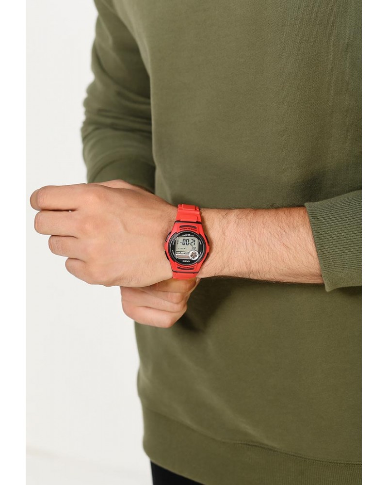 RELOJ CASIO ROJO W-213-4AVES