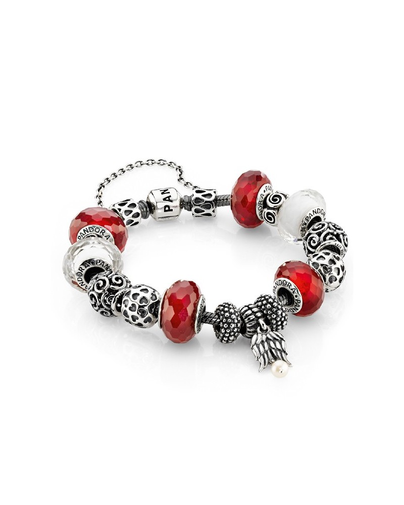 ABALORIO PANDORA MURANO FACETADO ROJO 791066